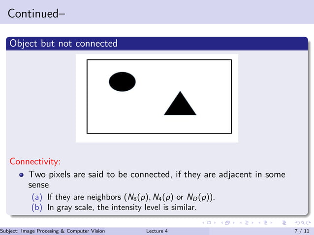 Lecture 4 Relationship between pixels | PDF