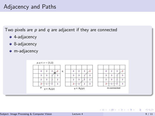 Lecture 4 Relationship between pixels | PDF