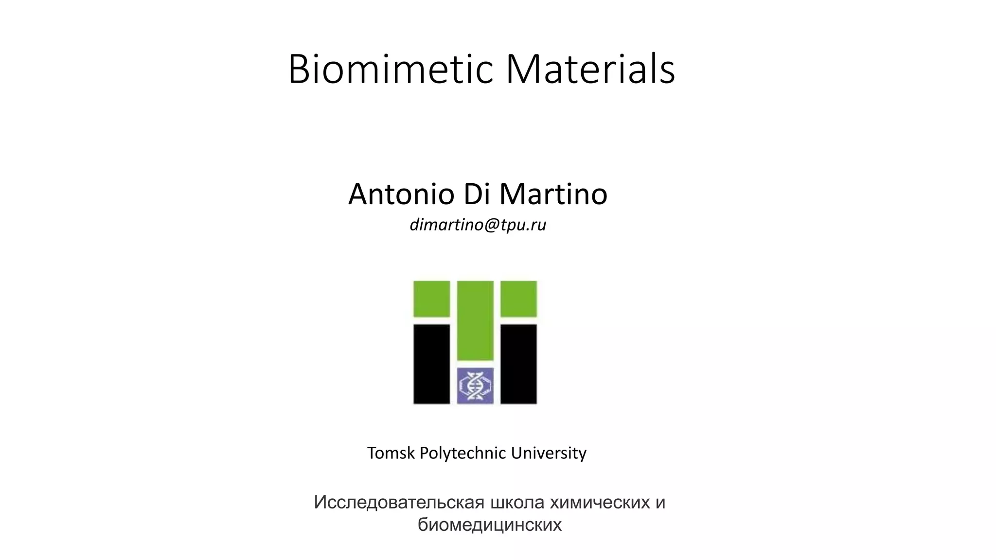 Biomimetic materials | PPTX