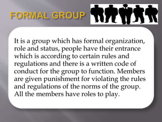 Lecture of Sociology on Social Group | PPTX