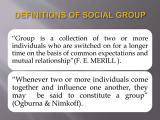 Lecture of Sociology on Social Group | PPTX