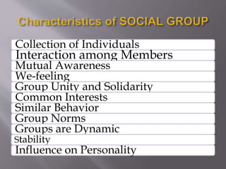 Lecture of Sociology on Social Group | PPTX