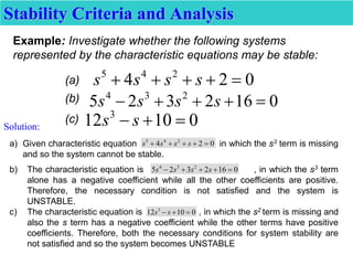 LECTURE 4. Stability criteria and Analysis_Control Systems Engineering_MEB 4101.pptx