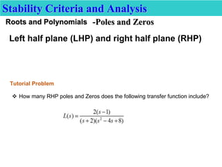 LECTURE 4. Stability criteria and Analysis_Control Systems Engineering ...