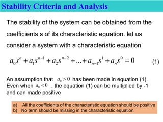 LECTURE 4. Stability criteria and Analysis_Control Systems Engineering ...