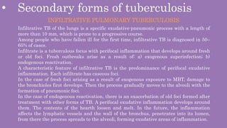 Primary and secondary forms of tuberculosis | PPTX