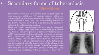 Primary and secondary forms of tuberculosis | PPTX