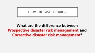 Introductions to hazard and disaster | PPTX