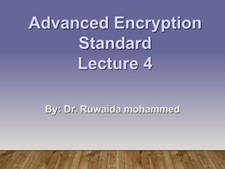 advance encryption standard chapter 5.ppt