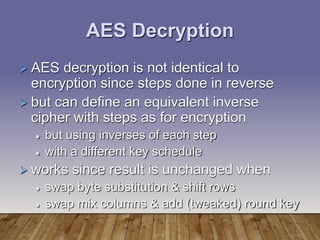 advance encryption standard chapter 5.ppt
