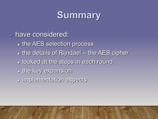 advance encryption standard chapter 5.ppt