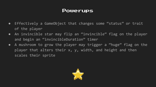 CS50 Game Dev Lecture : Super Mario Bros | PDF