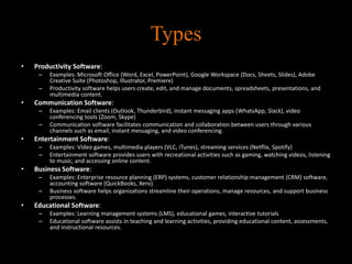 system and application software are used in computer. | PPT