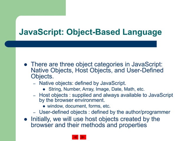 Introduction to java script Lecture 4.ppt