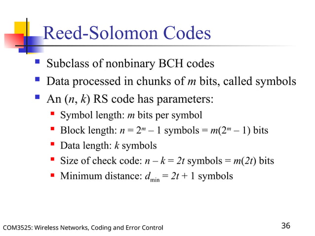 Coding And Error Control Lecture 4 Presentation Ppt