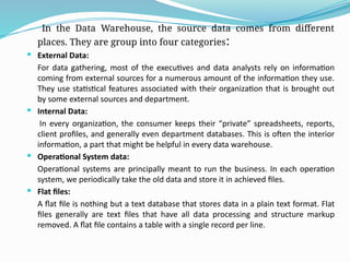 Data Warehouse for data analytics presentation | PPTX