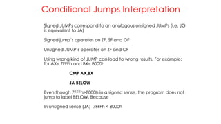 lecture4 control flow instruction in assembly.pptx | Programming Languages | Computing