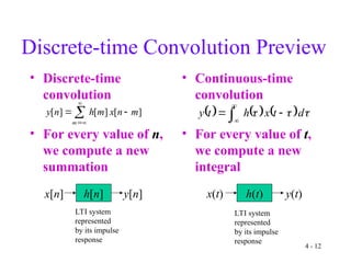 Continuous-Time Convolution in Linear Systems and Signals | PPT