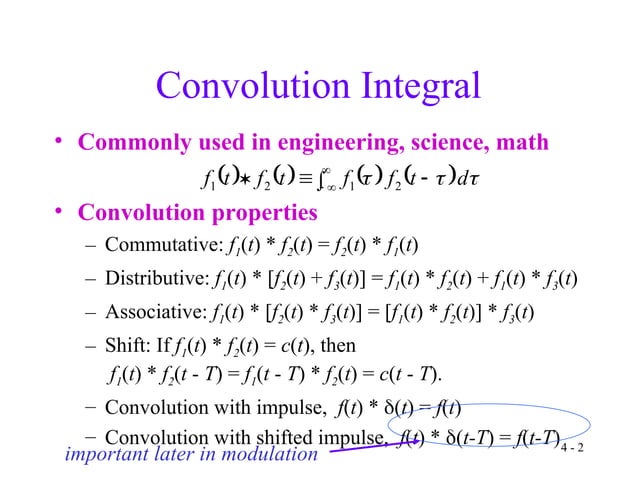 Continuous-Time Convolution in Linear Systems and Signals | PPT