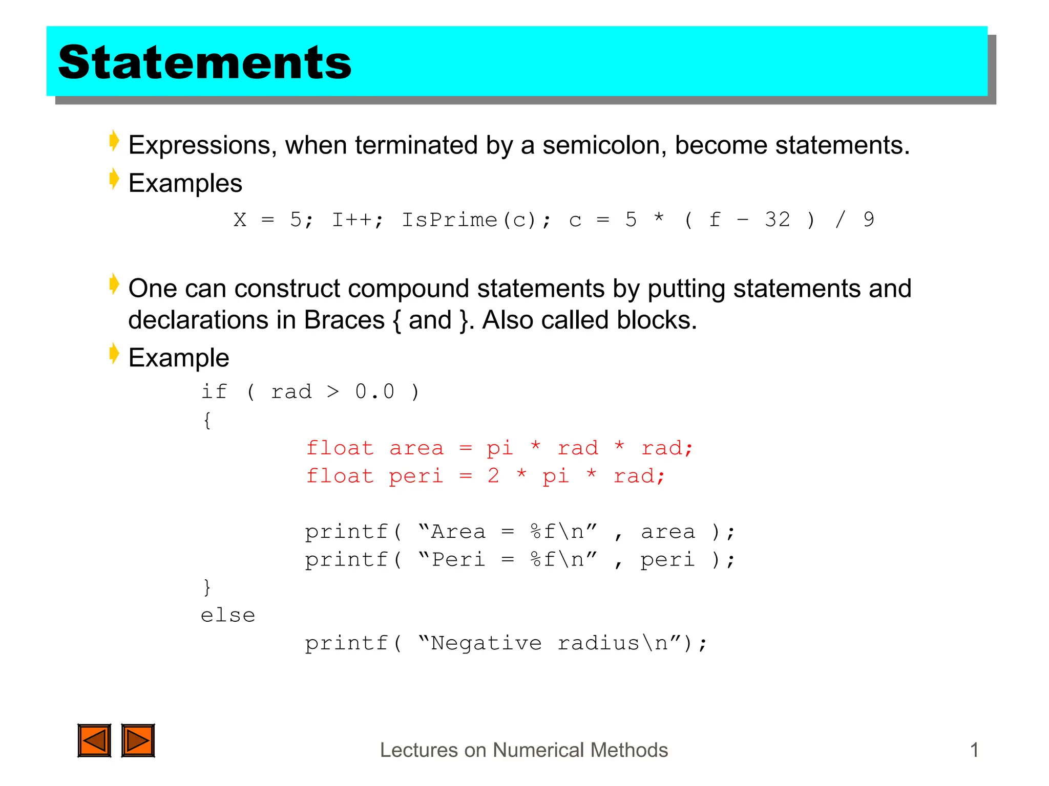 Control structure and Looping statements | PPT
