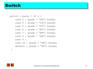 Control structure and Looping statements | PPT