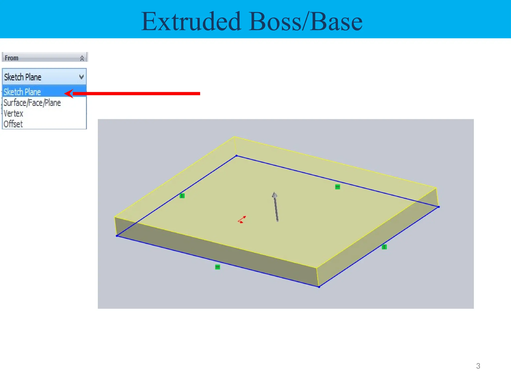 CAD Solid works extruded boss/bass, revolve | PPT