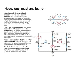 Introduction to Node, Loops, Mesh and branch. | PPTX