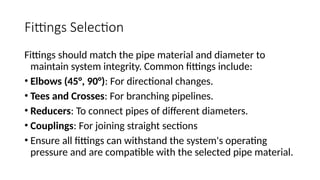 DESIGN OF WATER SUPPLY SYSTEM. /FITTINGS | PPTX