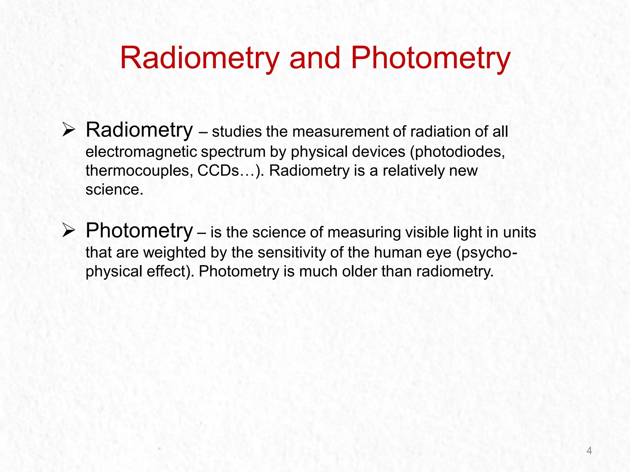 difference between Radiometry and Photometry .pdf
