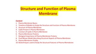 Lecture 4. Plasma Membrane (1).pdf lecture | PDF