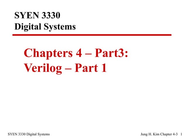 Lecture 4 3 Ppt On Verilog Hdl