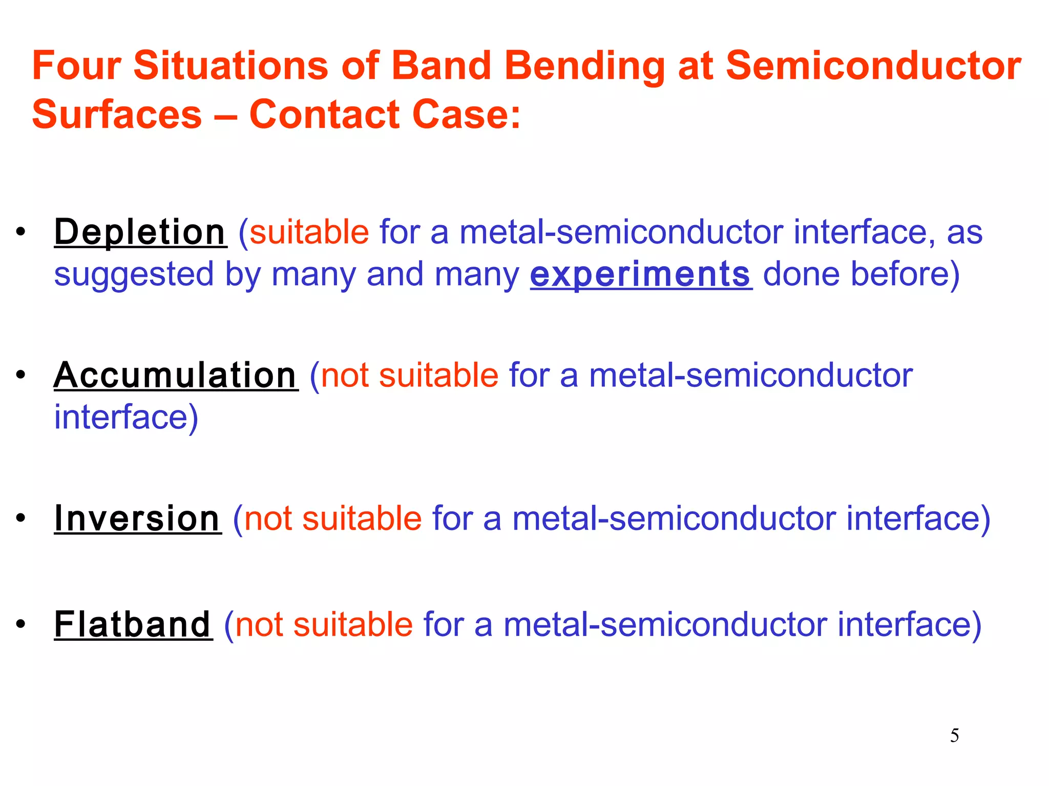 Lecture 4 4521 semiconductor device physics - metal-semiconductor ...