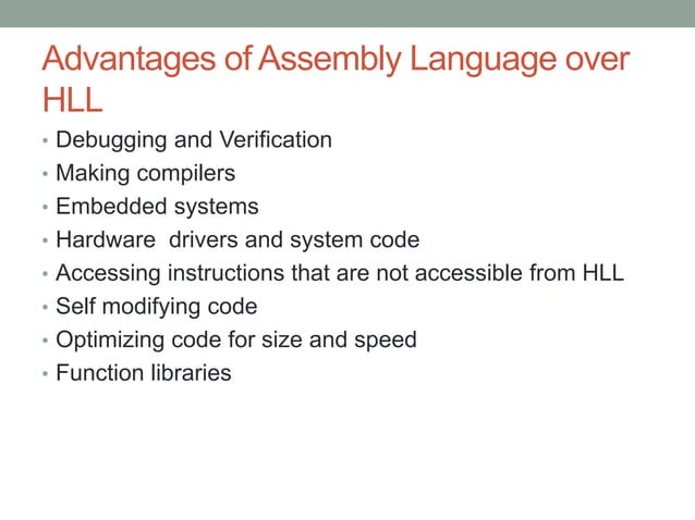 Lecture 4 assembly language | PPTX