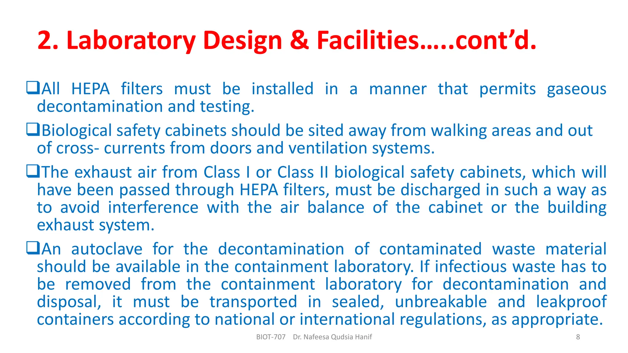 Lecture 4 - Biosafety Levels 3 - The Containment Laboratory.pptx