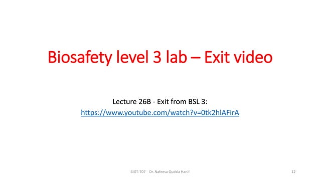 Lecture 4 - Biosafety Levels 3 - The Containment Laboratory.pptx
