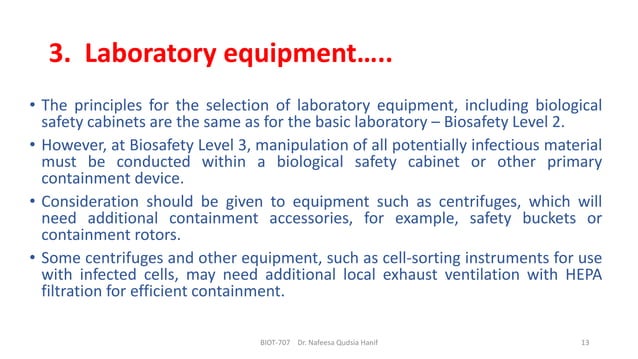 Lecture 4 - Biosafety Levels 3 - The Containment Laboratory.pptx