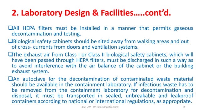 Lecture 4 - Biosafety Levels 3 - The Containment Laboratory.pptx