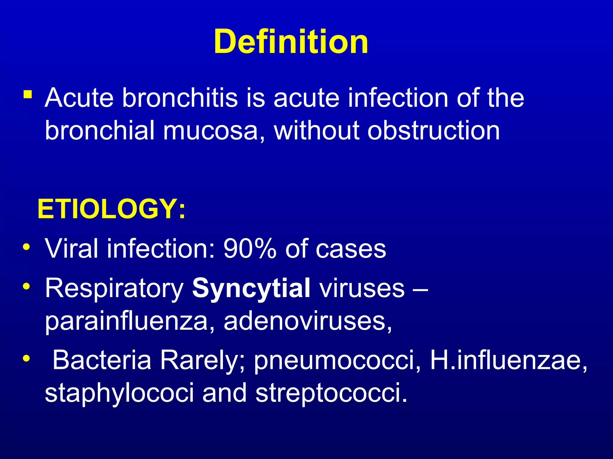 bronchiolitis and bronchitis | PPT