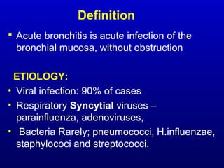 bronchiolitis and bronchitis | PPT