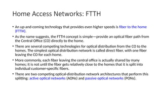 Types of connections like FTTH , cable internet, etc | PPT