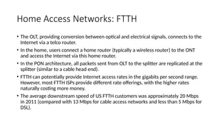 Types of connections like FTTH , cable internet, etc | PPTX