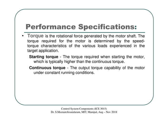Lecture 4 Characteristics, Specifications & Load Calculation | PPT
