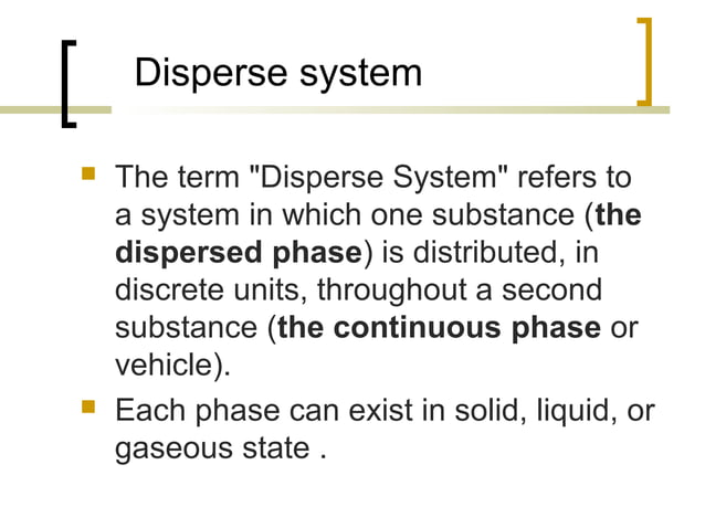 Disperse system--------(Pharmaceutics) | PPT