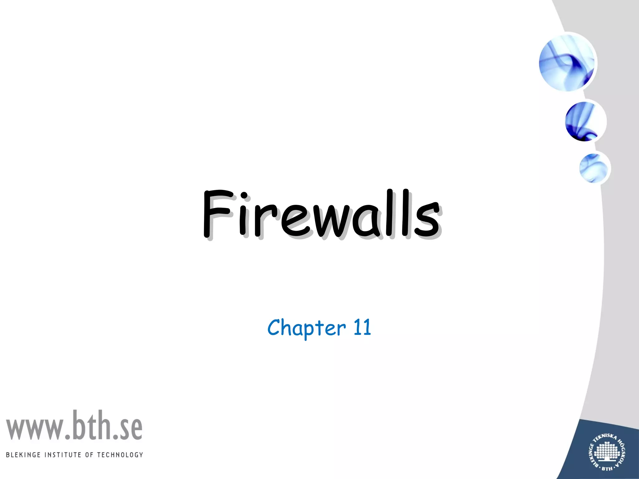 Lecture 4 firewalls | PPT | Computer Networking | Computing