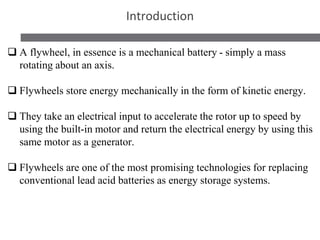 lecture 4 - Flywheels.pdf(energy storage systems) | PDF