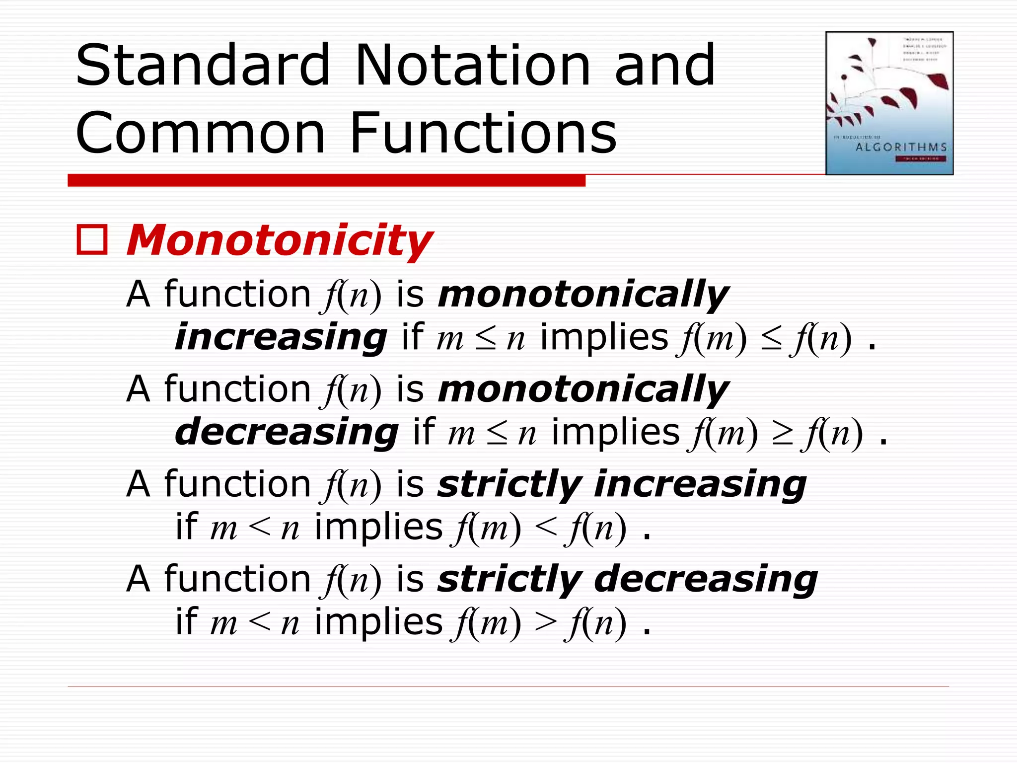 Lecture 4 - Growth of Functions (1).ppt