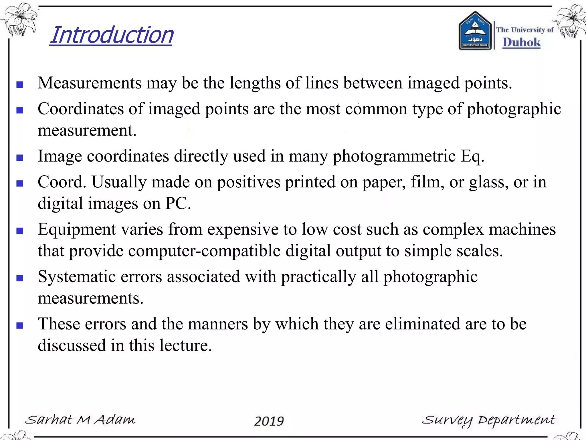 Lecture 4 image measumrents & refinement | PPT