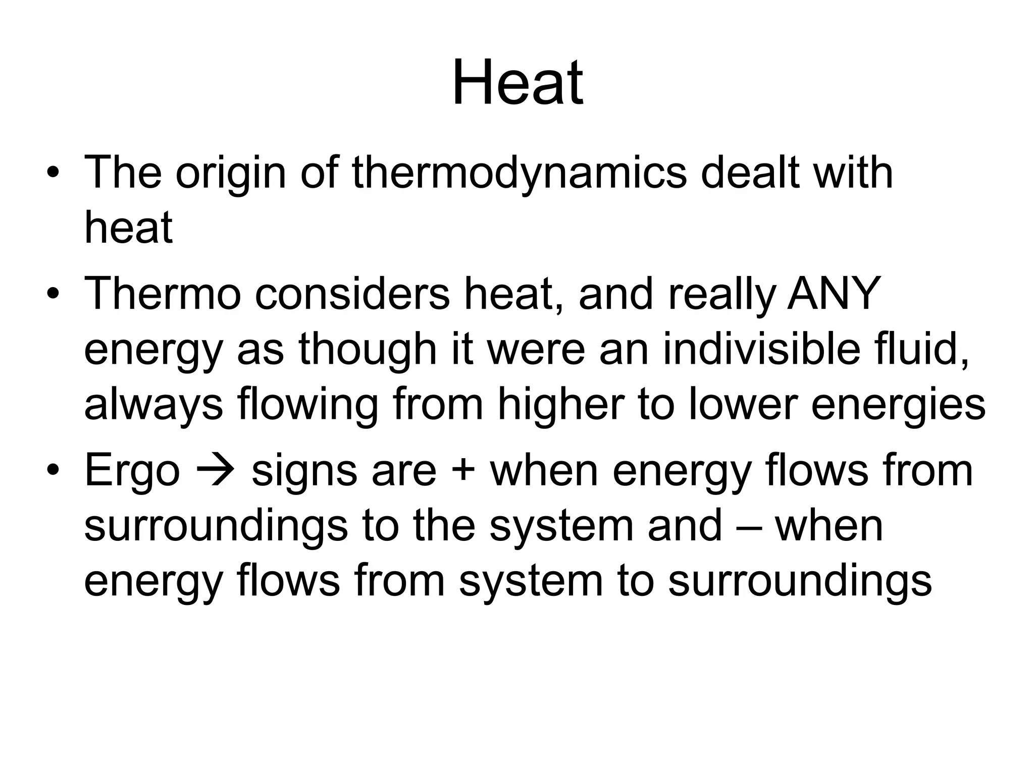 Lecture 4 introduction to thermodynamics | PPT | Chemistry | Science