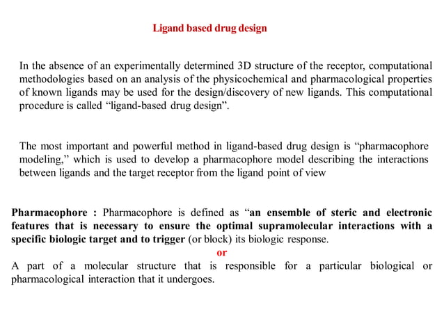 Lecture 4 ligand based drug design | PDF | Chemistry | Science