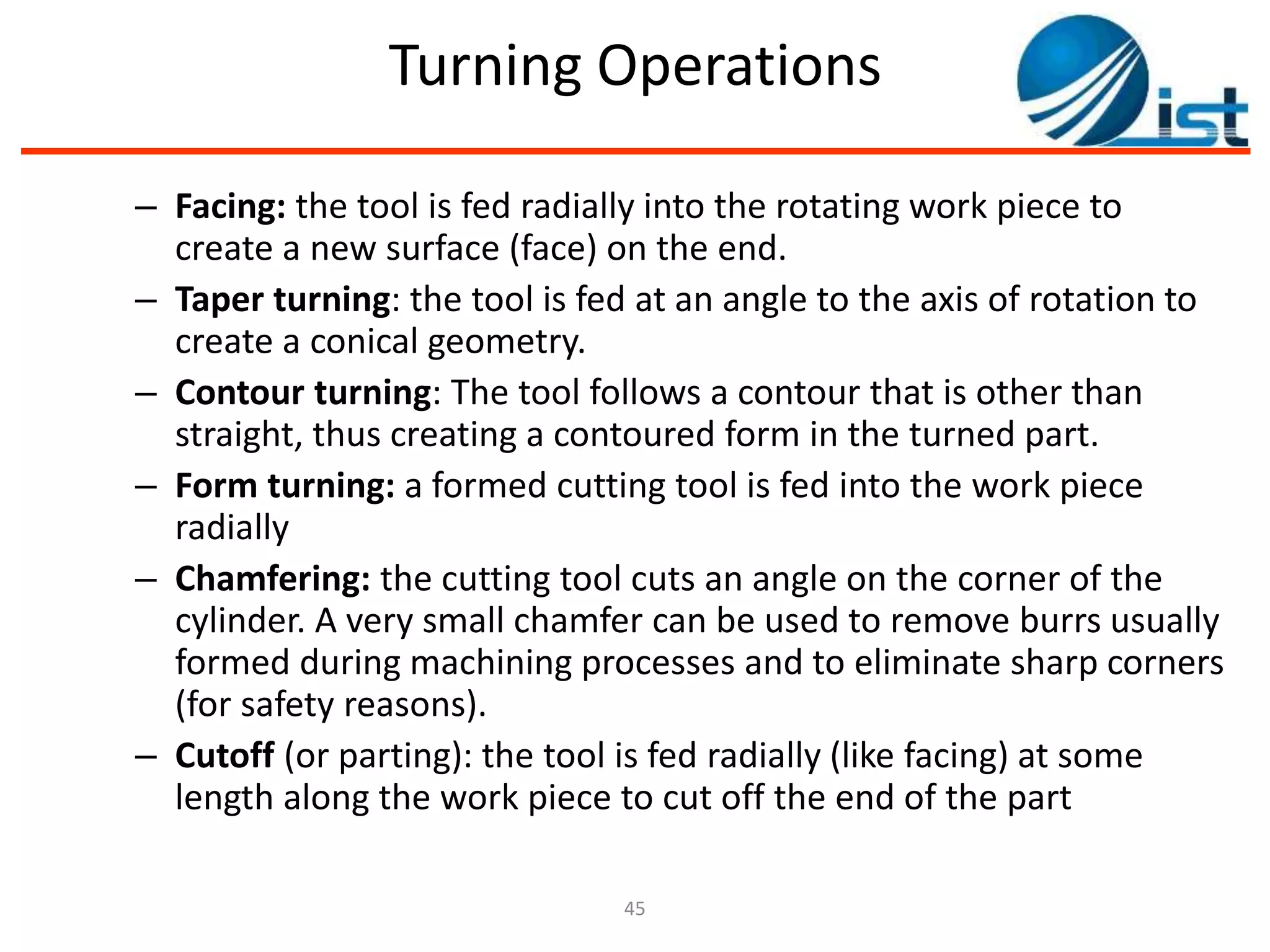 Lecture 4 - Manufacturing Processes -Material Removal Processes and ...